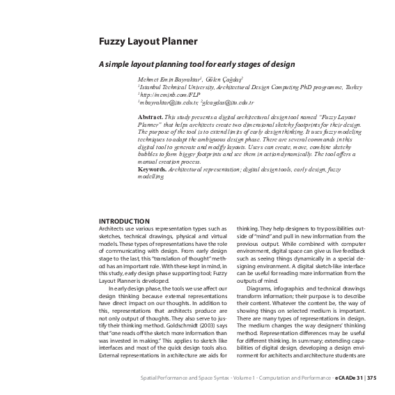 (PDF) Fuzzy Layout Planner