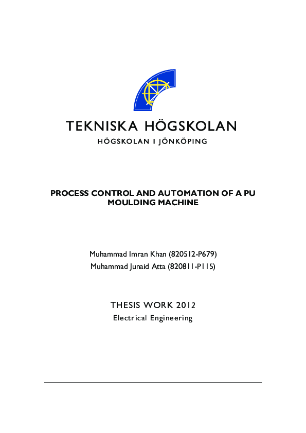 (PDF) Process control and automation of a PU moulding machine