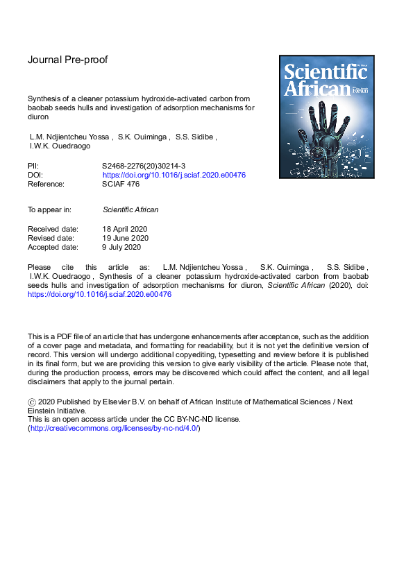(PDF) Synthesis of a cleaner potassium hydroxide-activated carbon from ...