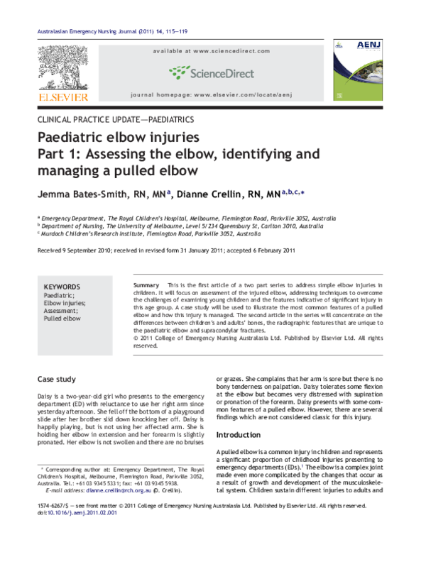(PDF) Paediatric elbow injuries