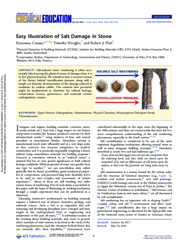 (PDF) Easy Illustration of Salt Damage in Stone