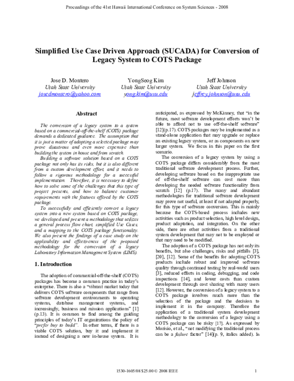 (PDF) Simplified Use Case Driven Approach (SUCADA) for Conversion of ...