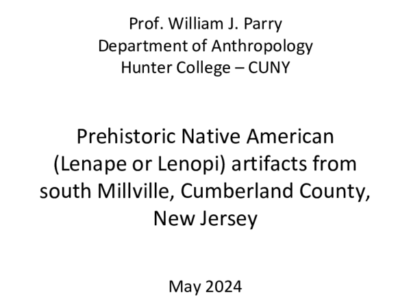 (PDF) Prehistoric Native American (Lenape or Lenopi) artifacts from ...