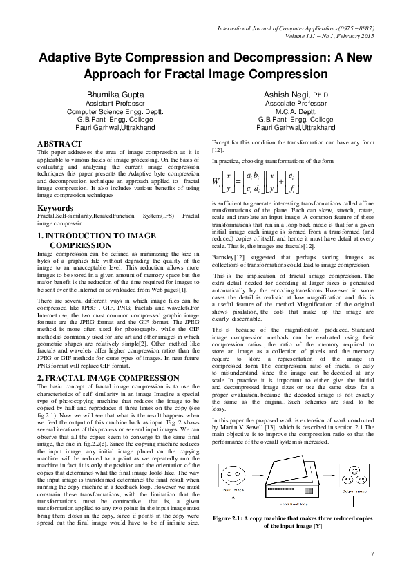 (PDF) Adaptive Byte Compression and Decompression: A New Approach for ...