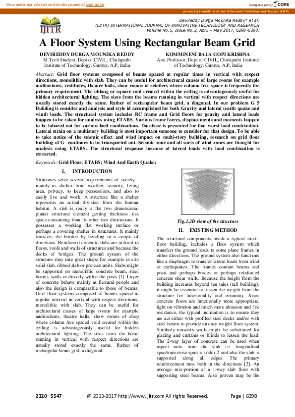 (PDF) A Floor System Using Rectangular Beam Grid