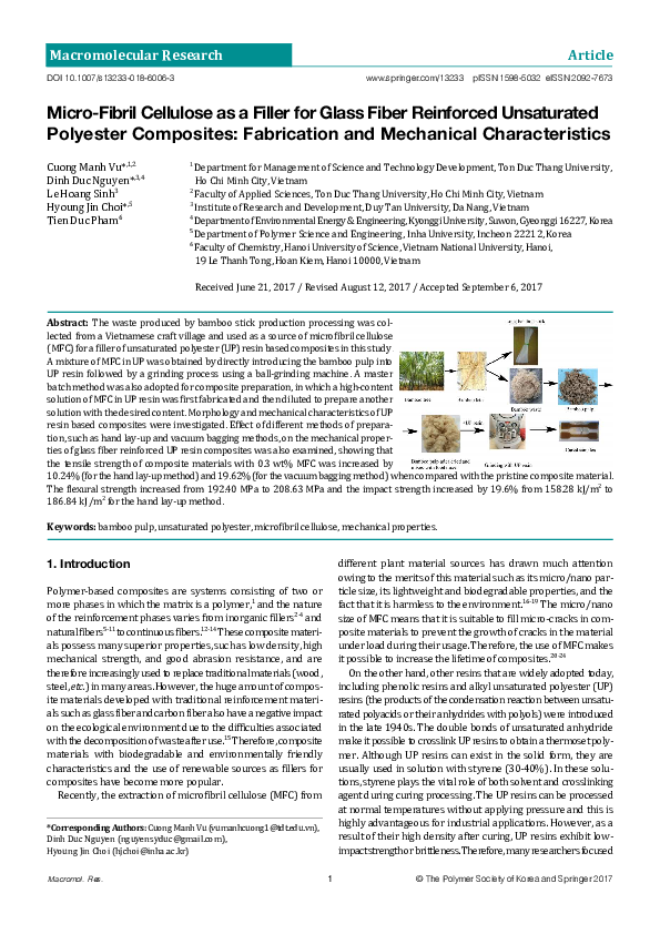 (PDF) Micro-fibril cellulose as a filler for glass fiber reinforced ...