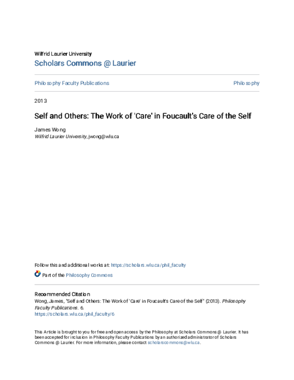 (PDF) Self and Other