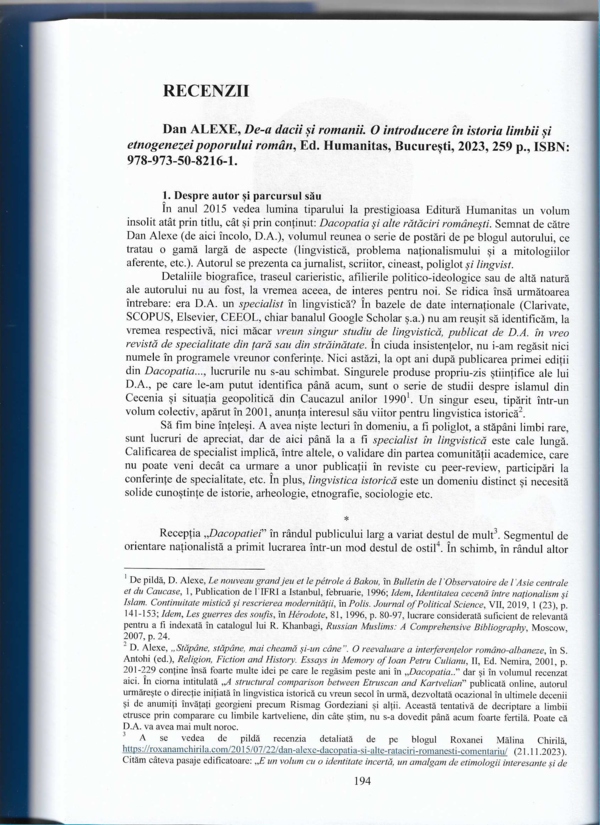 (PDF) Dan Alexe, De-a dacii si romanii. O introducere în istoria limbii ...