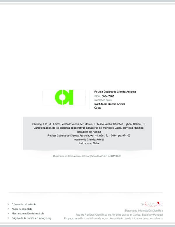 (PDF) Caracterización de los sistemas cooperativos ganaderos del ...