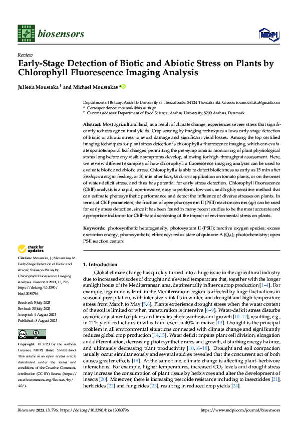 (PDF) Early-Stage Detection of Biotic and Abiotic Stress on Plants by ...