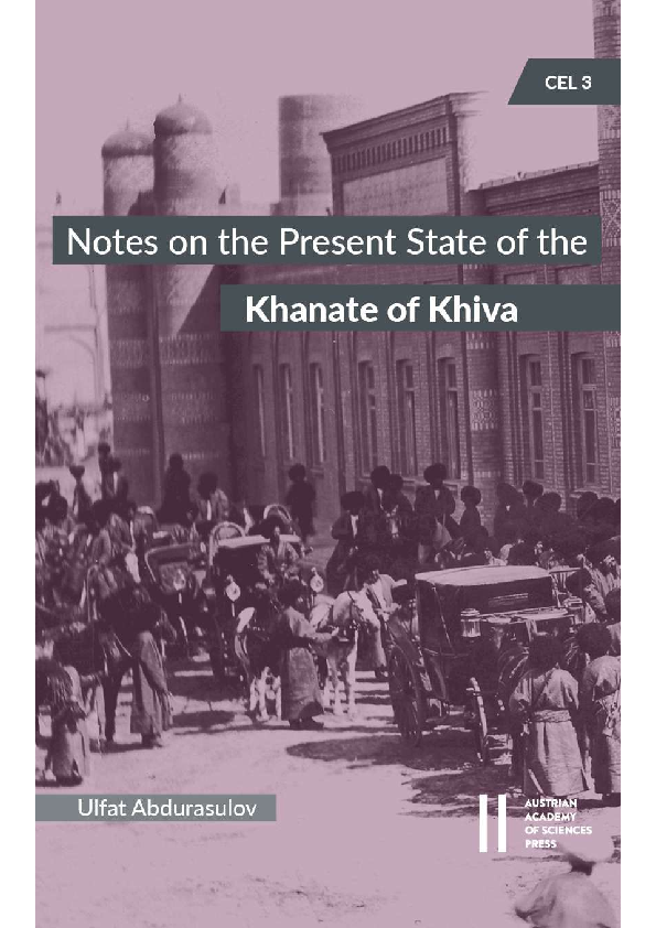 (PDF) Notes on the Present State of the Khanate of Khiva
