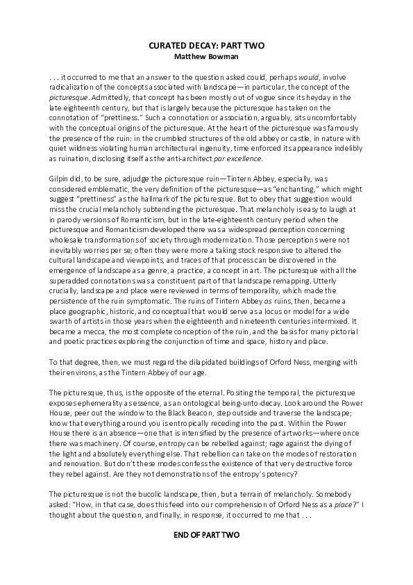 (PDF) CURATED DECAY: PART TWO