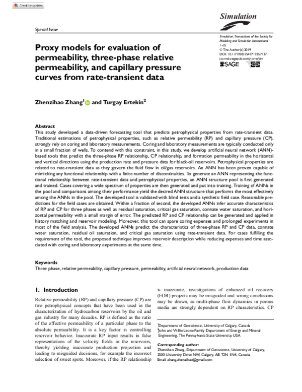 (PDF) Proxy models for evaluation of permeability, three-phase relative ...
