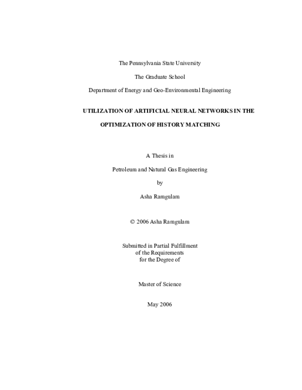 (PDF) Utilization of Artificial Neural Networks in the Optimization of History Matching | Turgay ...