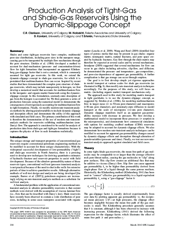 (PDF) Production Analysis of Tight Gas and Shale Gas Reservoirs Using ...