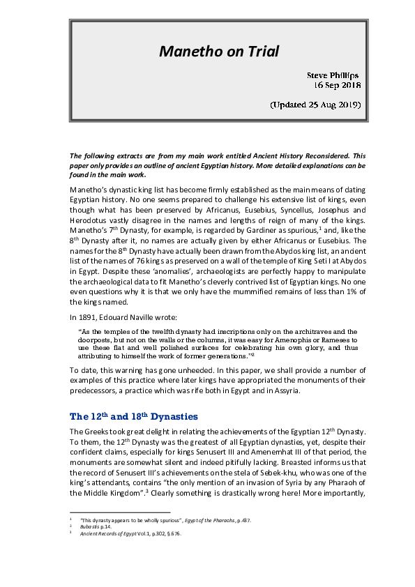 (PDF) Manetho on Trial