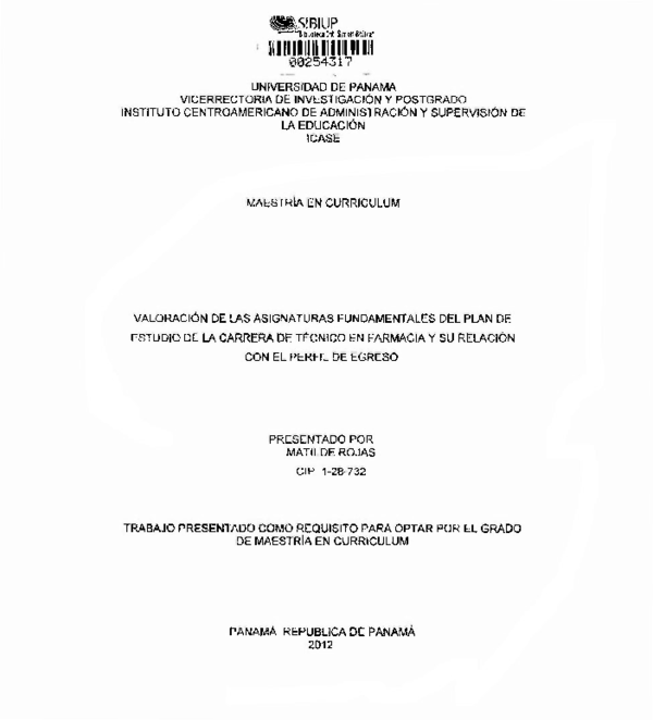(PDF) Valoración de las asignaturas fundamentales del plan de estudio ...