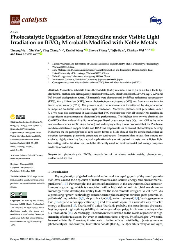 (PDF) Photocatalytic degradation of tetracycline using nanosized ...