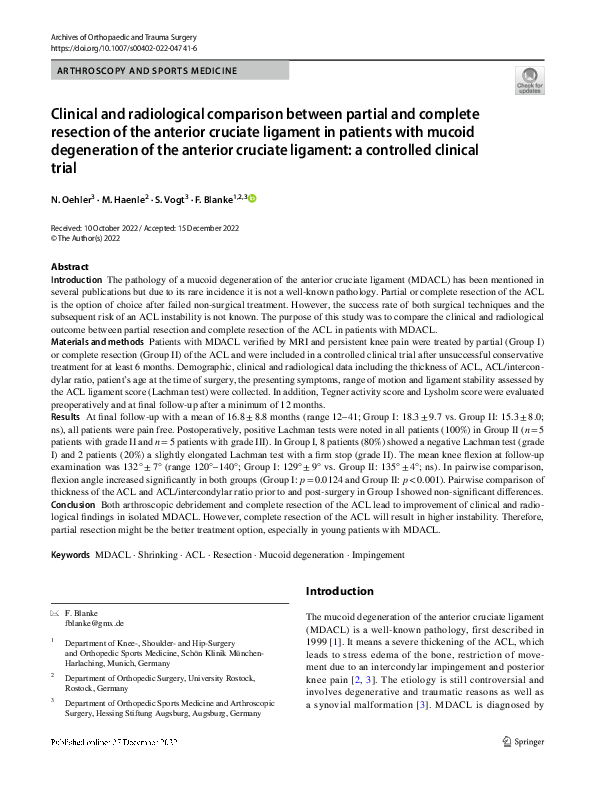 (PDF) Clinical and radiological comparison between partial and complete ...