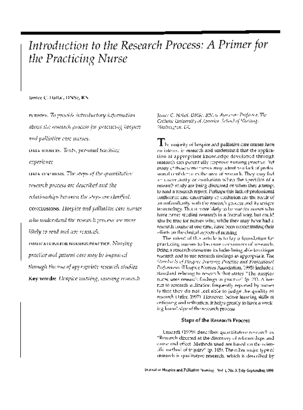 (PDF) Introduction to the Research Process