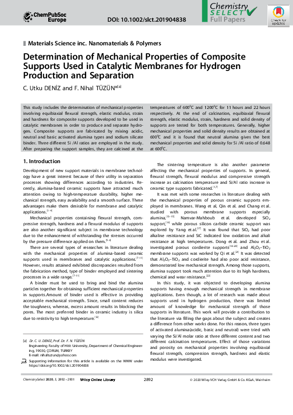 (PDF) Determination of the mechanical properties of composites using a ...