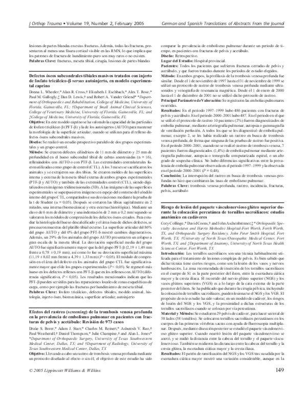 (PDF) Efectos del rastreo (screening) de la trombosis venosa profunda en la prevalencia de ...