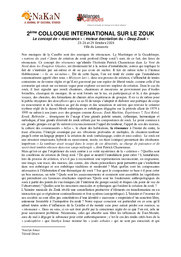 (PDF) ARGUMENTAIRE 2eme Colloque International