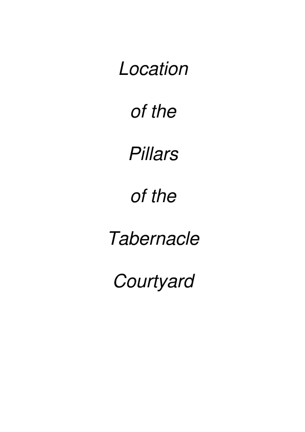 (PDF) Location of the Pillars of the Tabernacle Courtyard