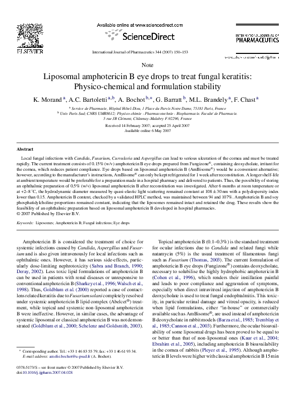 (PDF) Liposomal amphotericin B eye drops to treat fungal keratitis ...