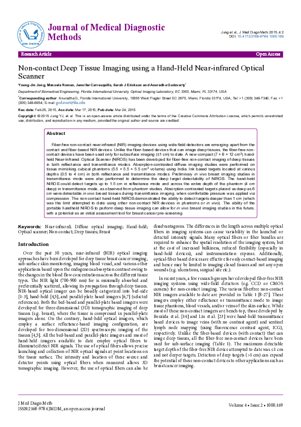 (PDF) Non-contact Deep Tissue Imaging using a Hand-Held Near-infrared ...