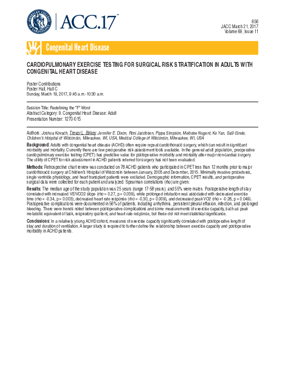 (PDF) Cardiopulmonary Exercise Testing for Surgical Risk Stratification ...