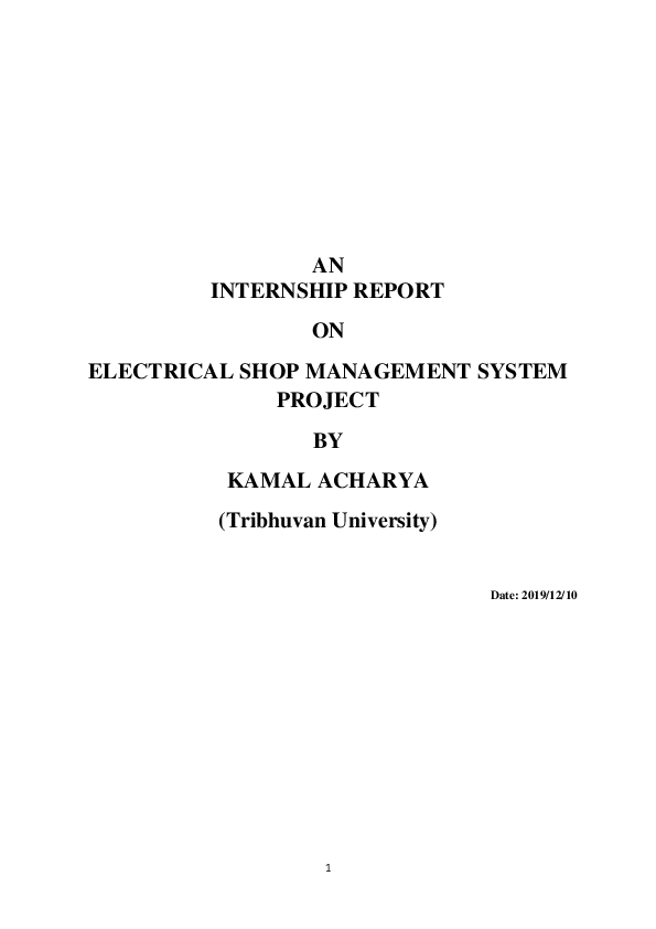 (PDF) Electrical shop management system project report