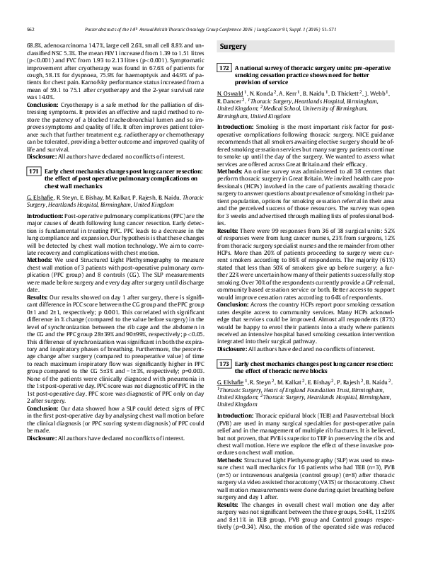(PDF) 173 Early chest mechanics changes post lung cancer resection: the effect of thoracic nerve ...