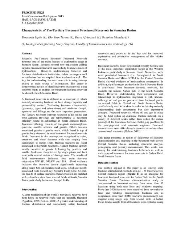 (PDF) Characteristic of Pre-Tertiary Basement Fractured Reservoir in ...
