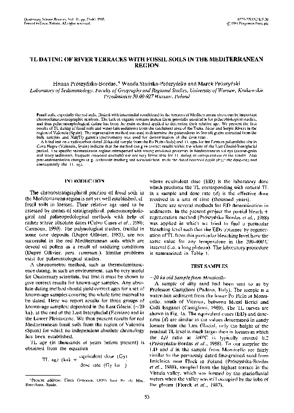 (PDF) TL dating of river terraces with fossil soils in the ...