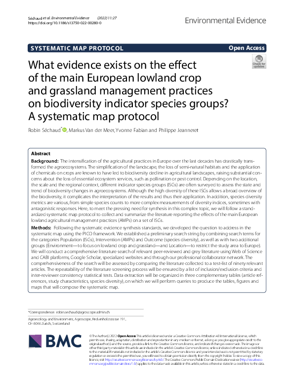 (PDF) What evidence exists on the effect of the main European lowland ...