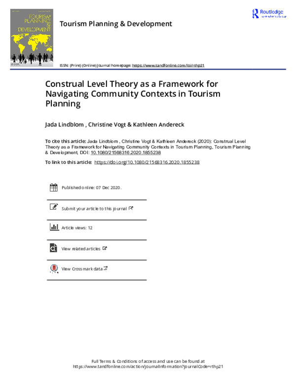 (PDF) Construal Level Theory as a Framework for Navigating Community ...
