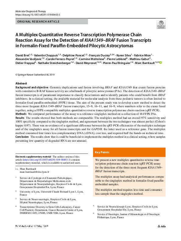 (PDF) A Multiplex Quantitative Reverse Transcription Polymerase Chain Reaction Assay for the ...
