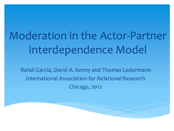 (PDF) Moderation in the actor–partner interdependence model