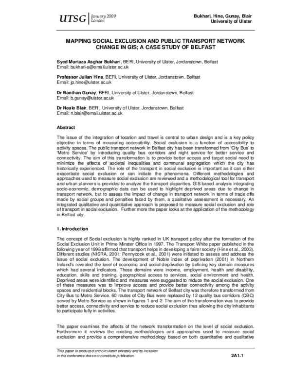 (PDF) Mapping Public Transport Network Change in GIS; Advancement ...