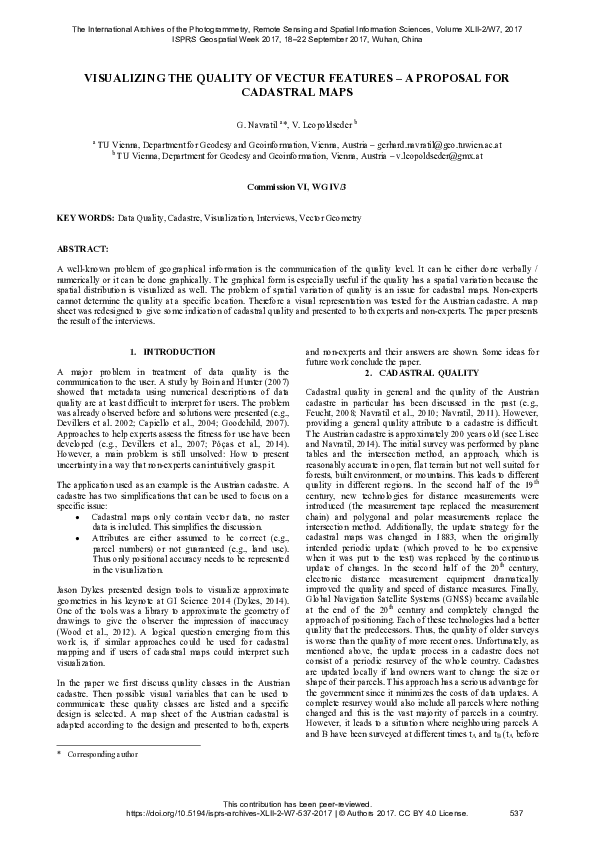 (PDF) Visualizing the Quality of Vectur Features – a Proposal for ...