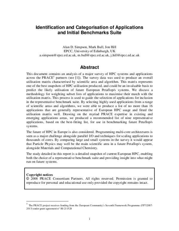 (PDF) D6.1: Identification and categorisation of applications and ...