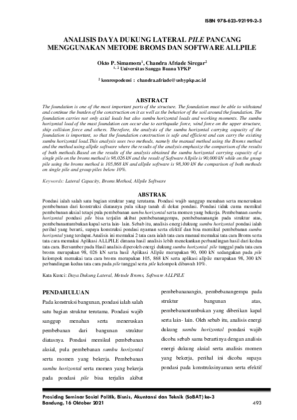 (PDF) Analisis Daya Dukung Lateral Pile Pancang Menggunakan Metode ...