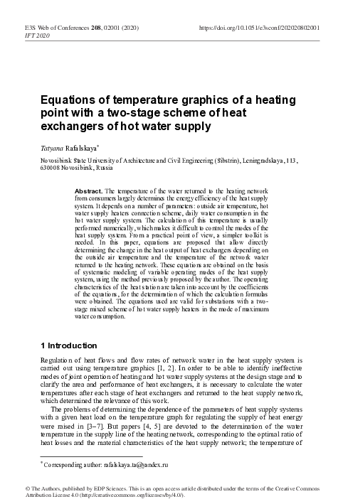 (PDF) Equations of temperature graphics of a heating point with a two ...