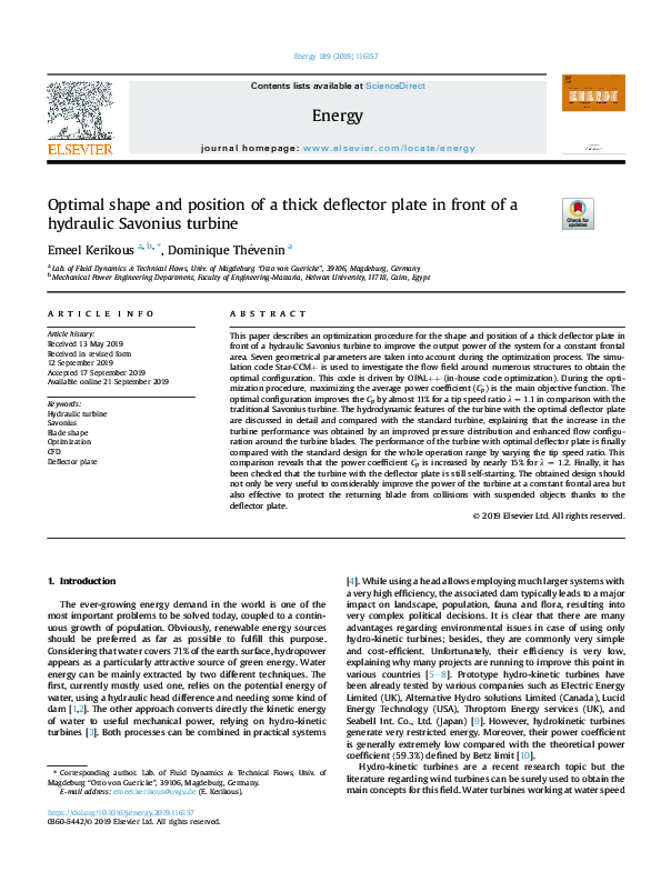(PDF) Optimal shape and position of a thick deflector plate in front of ...