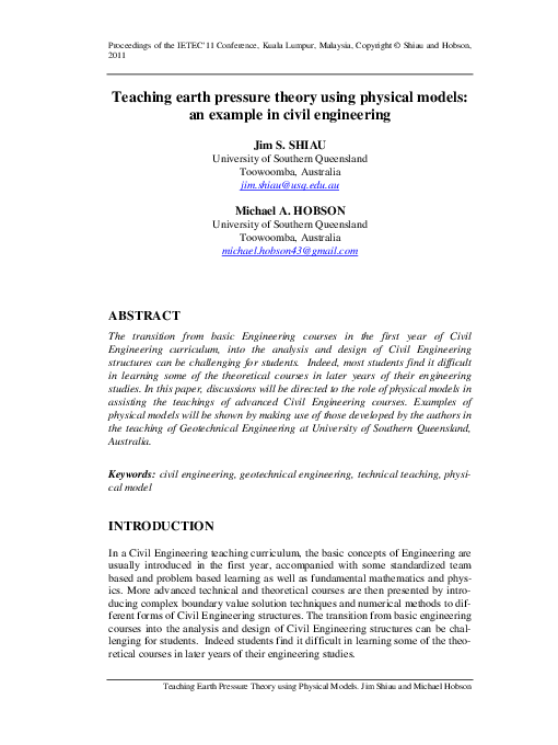 (PDF) Teaching earth pressure theory using physical models: an example ...