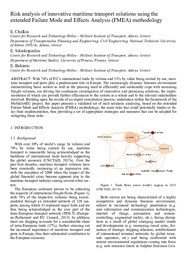 (PDF) Risk analysis of innovative maritime transport solutions using ...