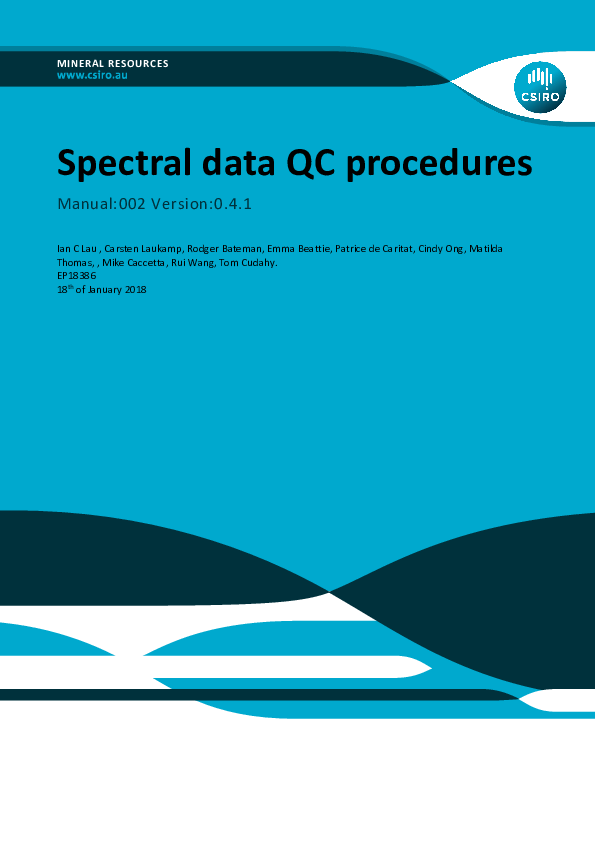 (PDF) Spectral data QC procedures - Manual:002 Version:0.4.1