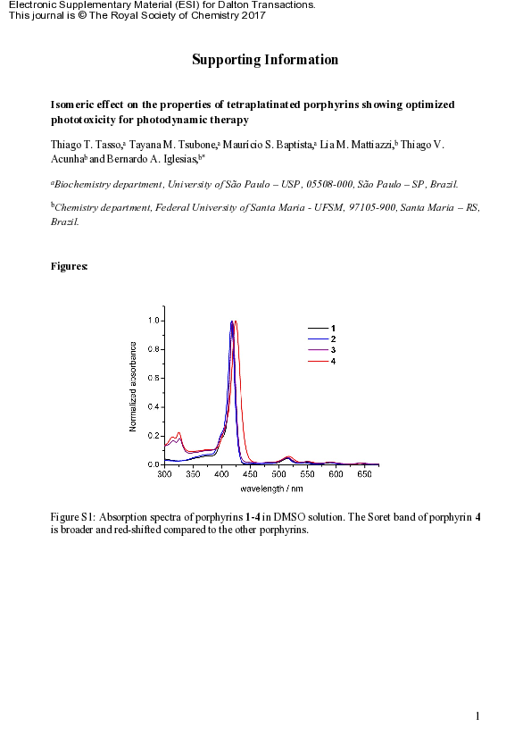(PDF) Isomeric effect on the properties of tetraplatinated porphyrins ...