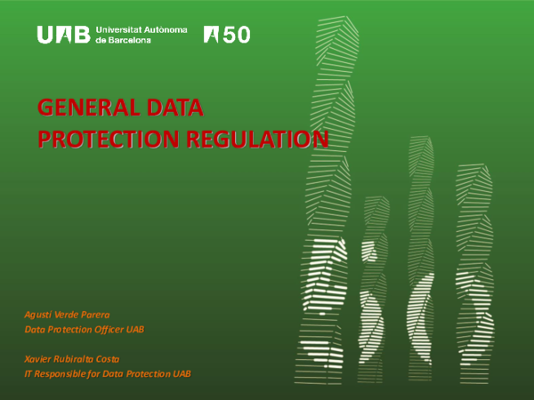 (PDF) General data protection regulation